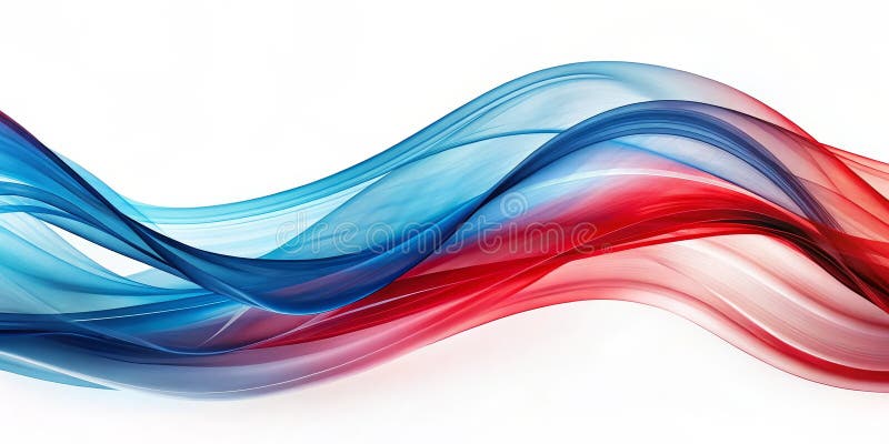 Abstract Red Blue Wave Composition Flowing Design Stock Illustration ...