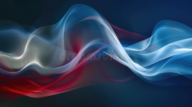 Abstract of Red Blue Wave Effect Express and Emphasize Energetic Signal ...