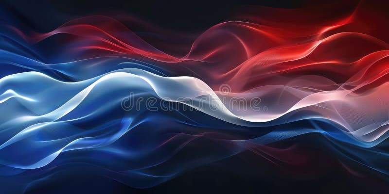 Abstract of Red Blue Wave Effect Express and Emphasize Energetic Signal ...