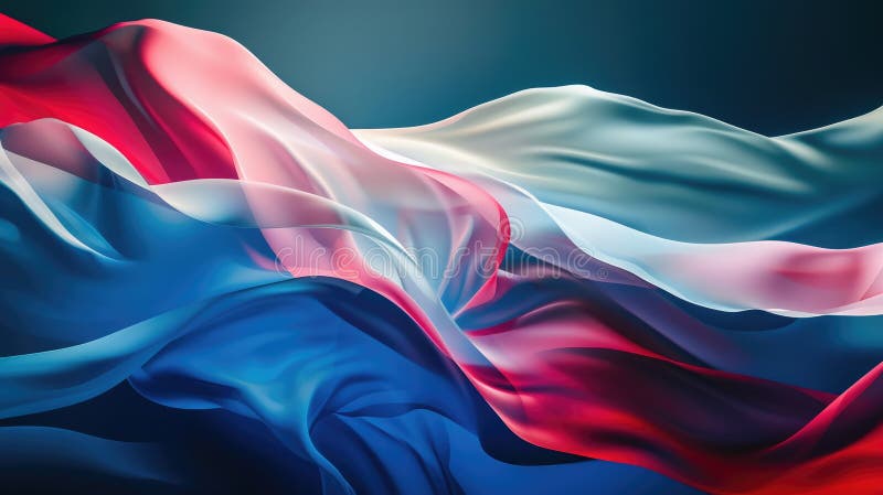 Abstract of Red Blue Wave Effect Express and Emphasize Energetic Signal ...