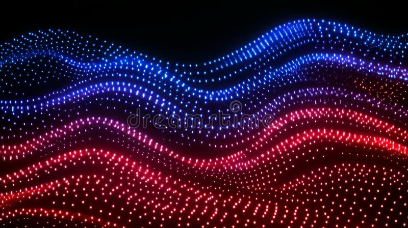 Abstract Red Blue Wave Lights Dynamic Red and Blue Light Waves ...