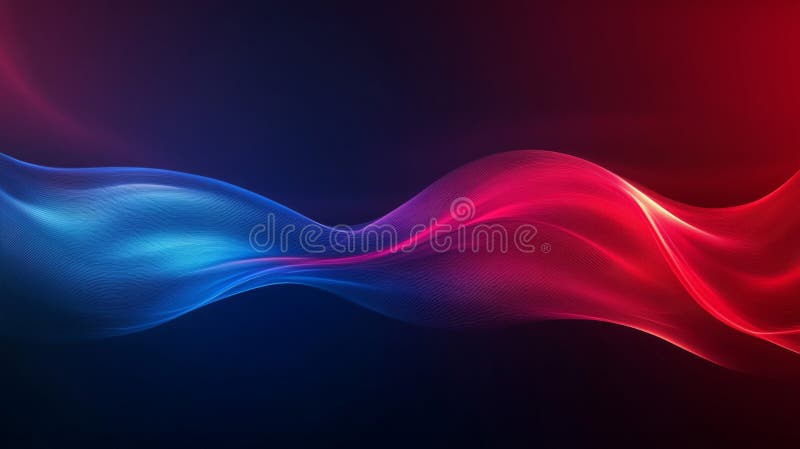 Abstract Red and Blue Waving Energy Flow Stock Illustration ...