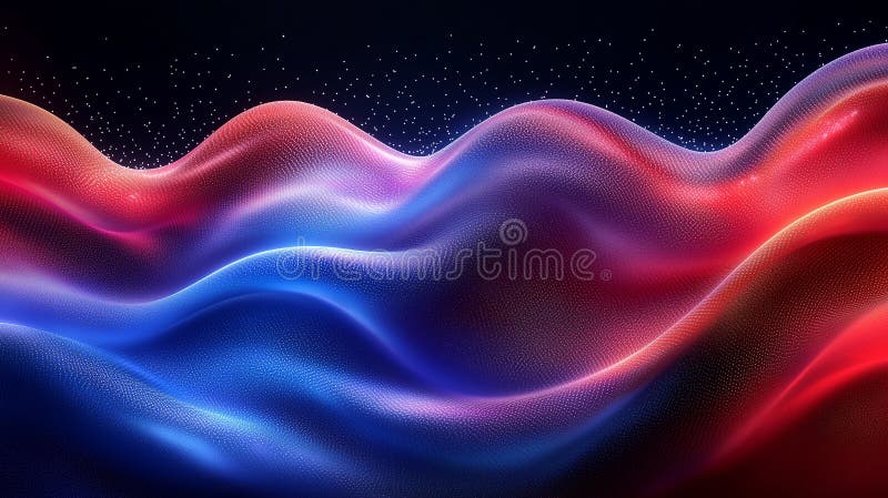Abstract Red and Blue Wavy Background Stock Illustration - Illustration ...