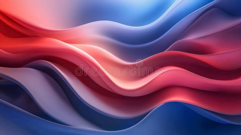 Abstract Red and Blue Wavy Background with Smooth Gradient, Vibrant ...