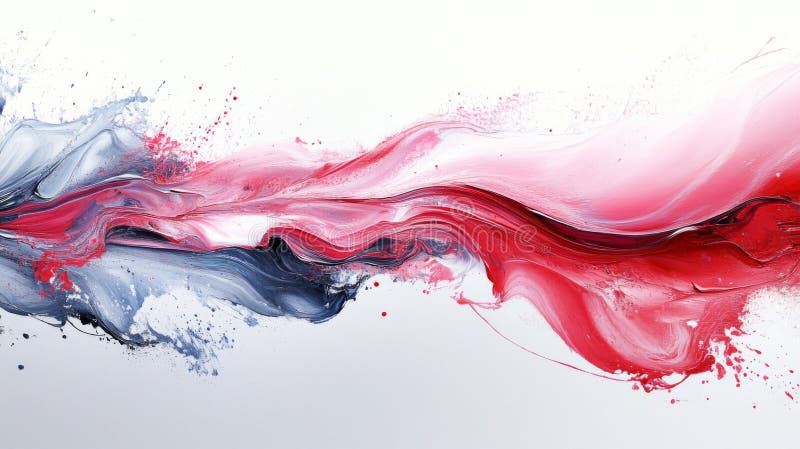 Abstract Red Blue White Fluid Painting Texture Stock Illustration ...