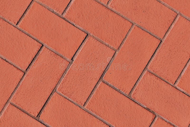 Abstract Red Brick Texture Close-up. Red Cobblestone Tile Background ...