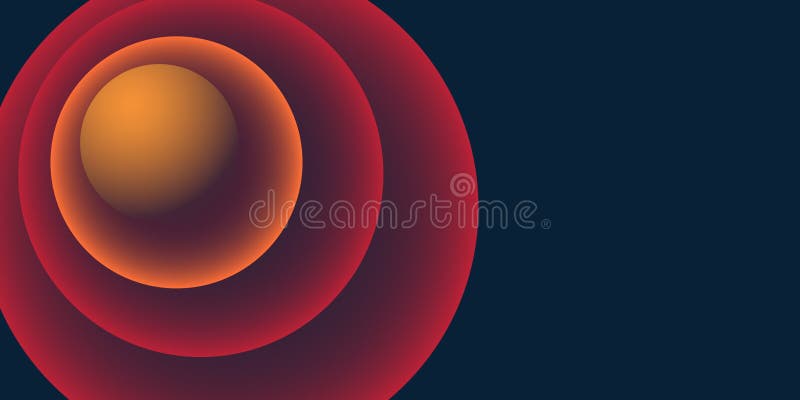Abstract Red and Brown 3D Spiralling Funnel, Concentric Circles Pattern ...