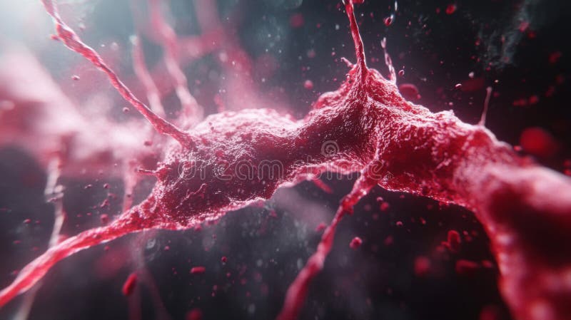 Abstract Red Cell Structure Microscopic View Stock Illustration ...