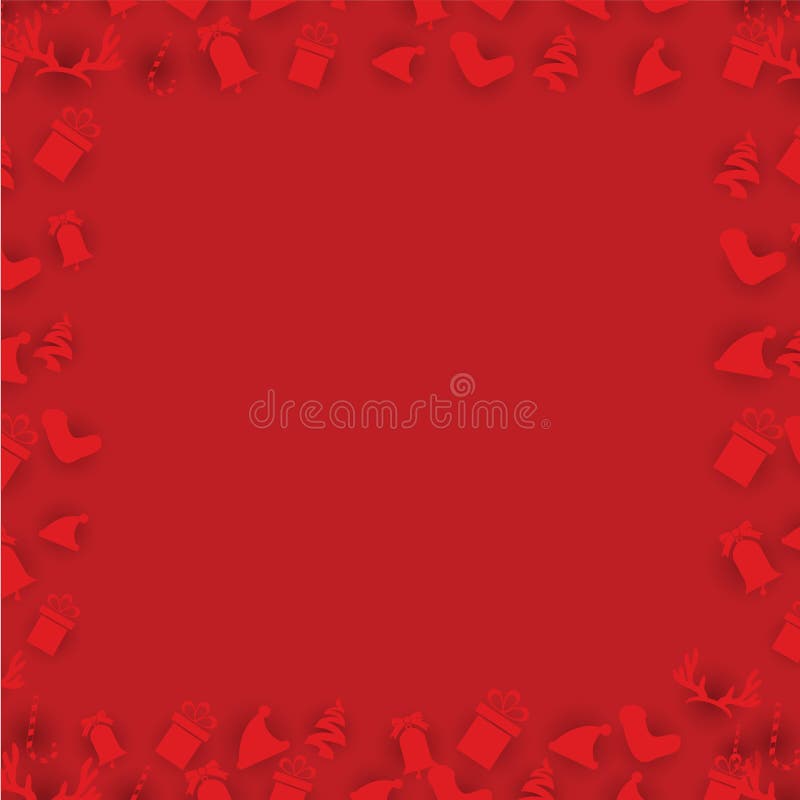 Red Christmas Frame stock vector. Illustration of abstract - 132910690
