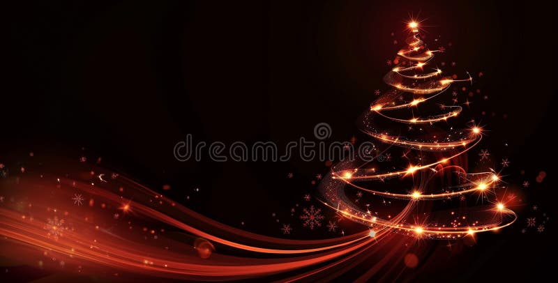 Abstract Red Christmas Tree Background Stock Illustration ...