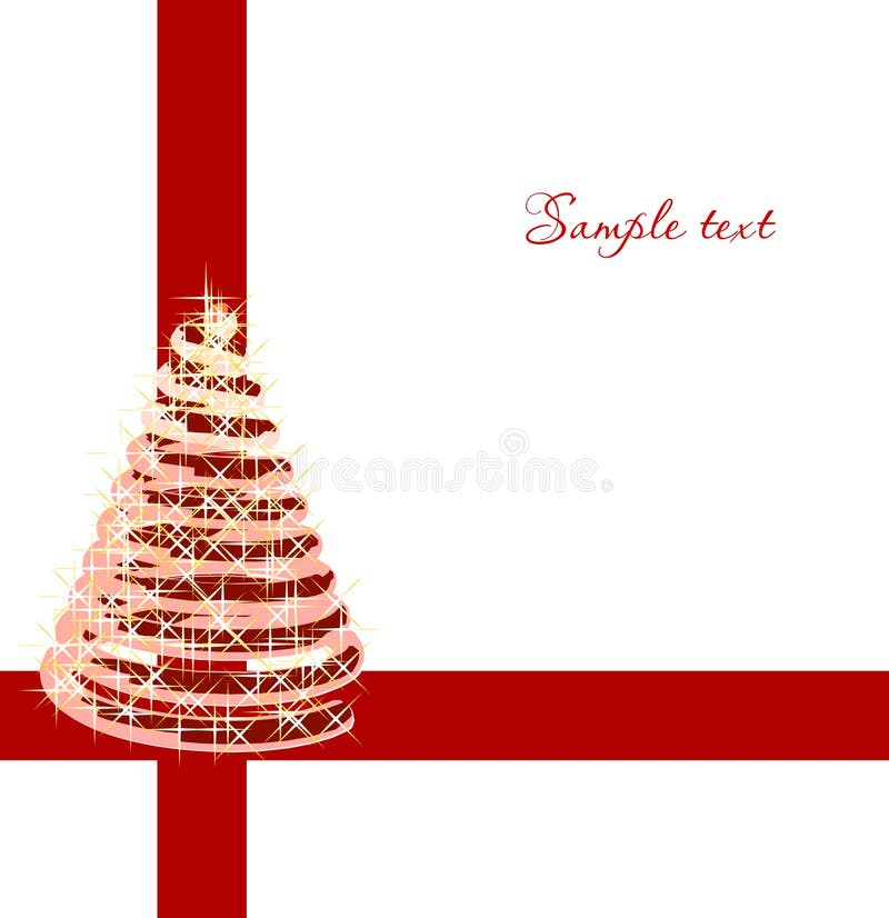 Abstract Red Christmas Tree. Vector Stock Vector - Illustration of gift ...