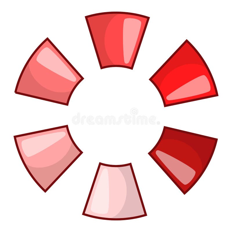 Abstract Red Circle Icon, Cartoon Style Stock Vector - Illustration of ...