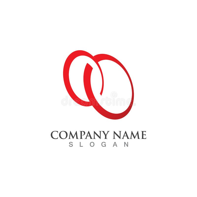 Abstract Red Circle Logo Vector Template Stock Vector - Illustration of ...