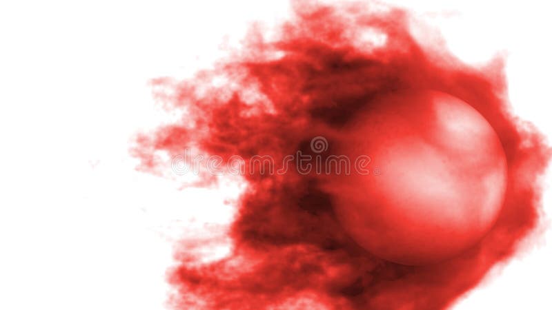 Abstract Red Circular Smoke on a White Backdrop,smoke Floats in the Air ...