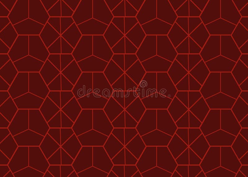 Abstract Red Color Honeycomb Geometric Pattern Design. Stock ...
