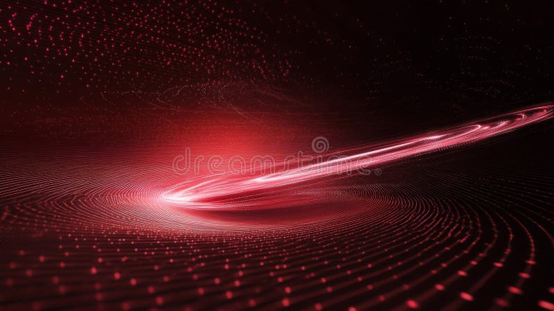 Abstract Red Cosmic Background with Glowing Particles and Dynamic Light ...