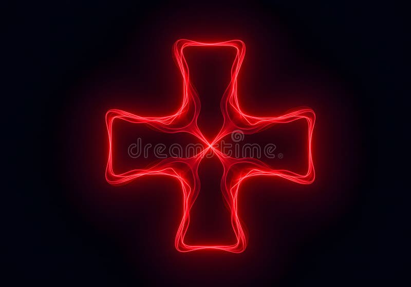 Abstract red cross design stock illustration. Illustration of ...