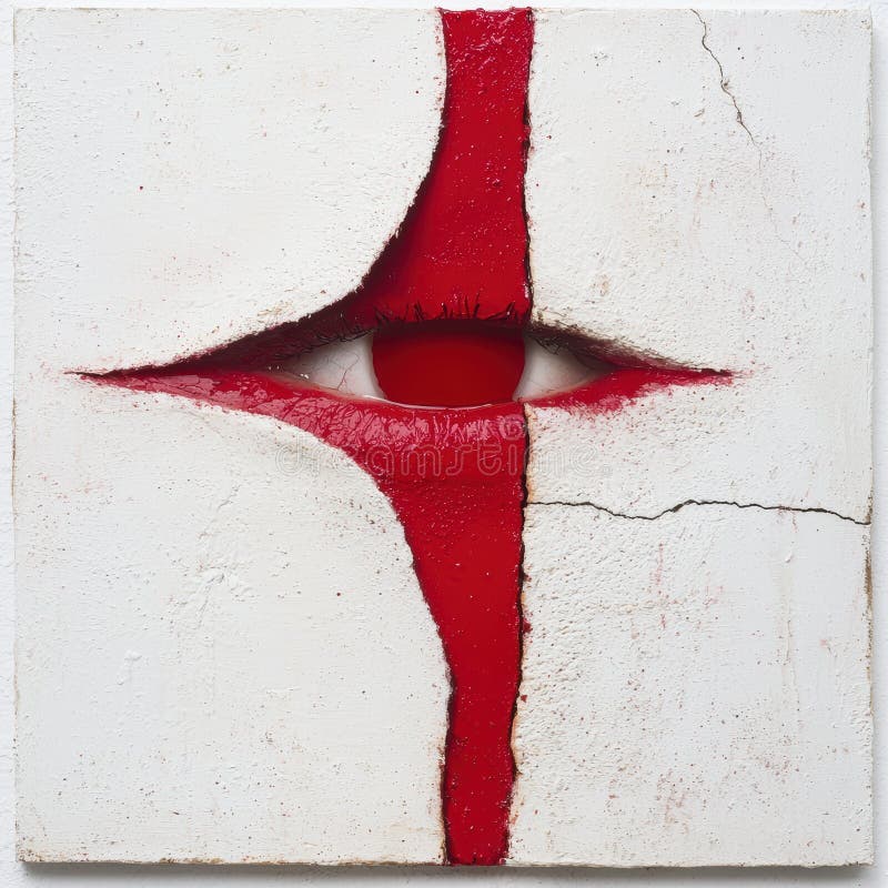 Abstract Red Cross on White Background Stock Illustration ...