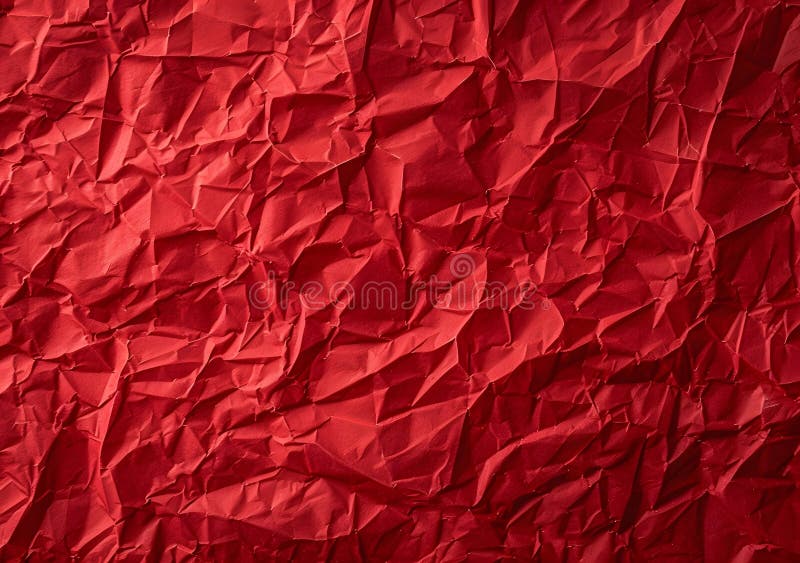 Abstract Red Crumpled Paper Texture Background Stock Illustration ...