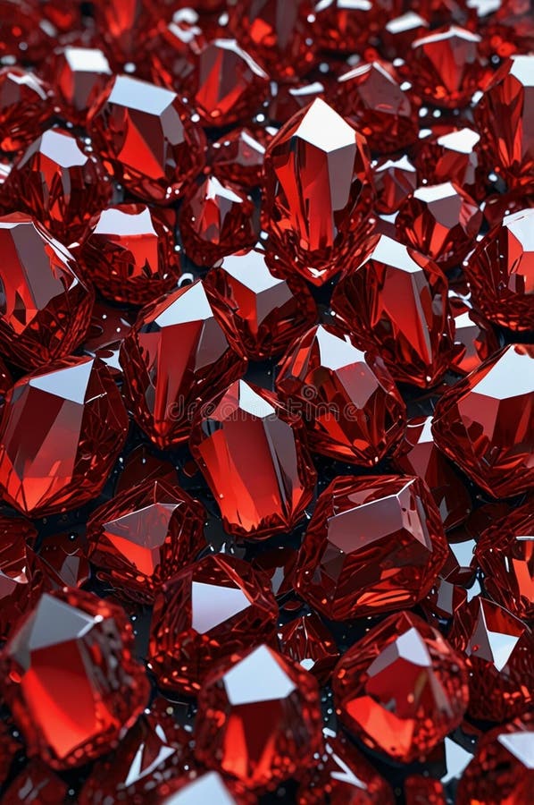 Abstract Red Crystal Background. 3d Rendering, 3d Illustration Stock ...