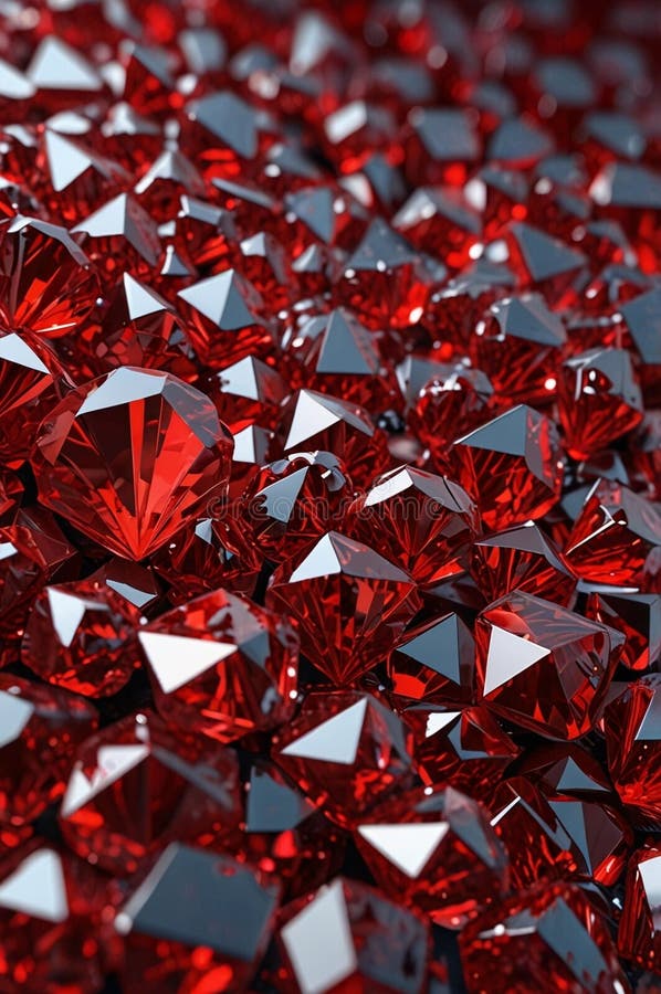 Abstract Red Crystal Background. 3d Rendering, 3d Illustration Stock ...