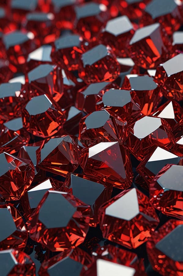 Abstract Red Crystal Background. 3d Rendering, 3d Illustration Stock ...