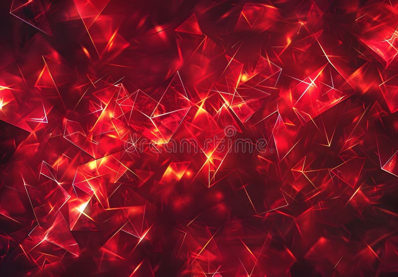 Abstract Red Crystal Background with Glowing Triangles Stock ... Abstract Red Crystal Background with Glowing Triangles Stock ...
