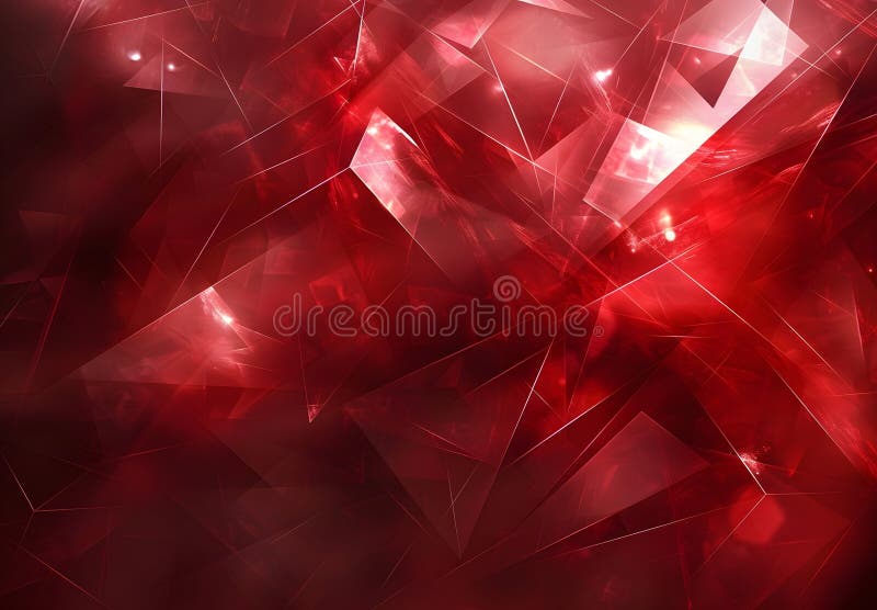 Abstract Red Crystal Background with Shiny Triangles Stock Illustration ...