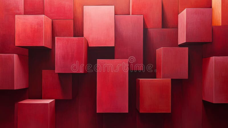 Abstract Red Cube Background Texture Stock Illustration - Illustration ...