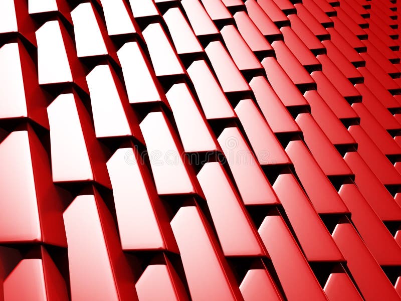 Abstract Red Cube Blocks Wall Background Stock Illustration ...