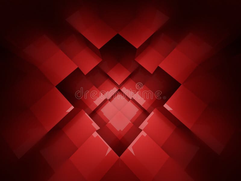 Abstract Red Cubes Background Stock Illustration - Illustration of ...
