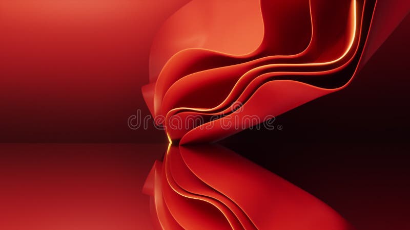 Abstract Red Curve Geometry Background, 3d Rendering Stock Footage - Video of twist, background ...