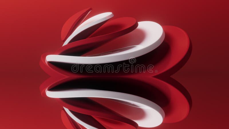 Abstract Red Curve Geometry Background, 3d Rendering Stock Footage - Video of flowing, pattern ...