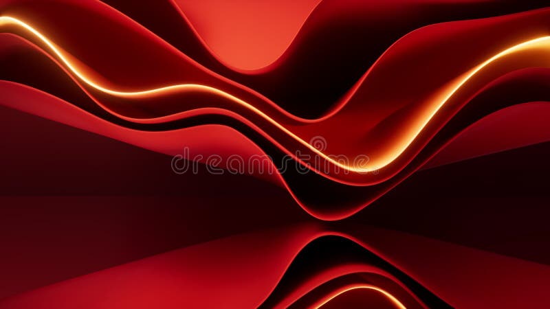 Abstract Red Curve Geometry Background, 3d Rendering Stock Video - Video of geometric, shape ...