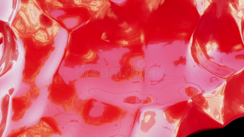 Abstract Red Curve Geometry Background, 3d Rendering. Stock Video ...