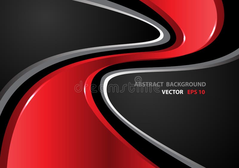 Abstract Red Curve and Gray Design Vector Stock Vector - Illustration ...
