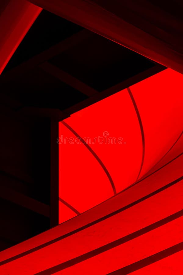 Abstract Red Curved Lines and Shapes Stock Photo - Image of colour ...