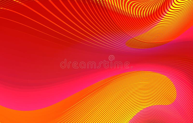 Abstract Red Curvy Lines Background Stock Illustration - Illustration ...