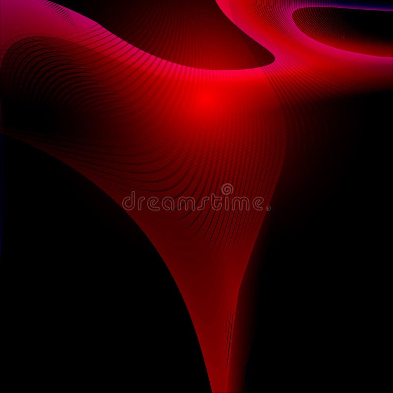 Abstract Red Curvy Lines Background Stock Illustration - Illustration ...