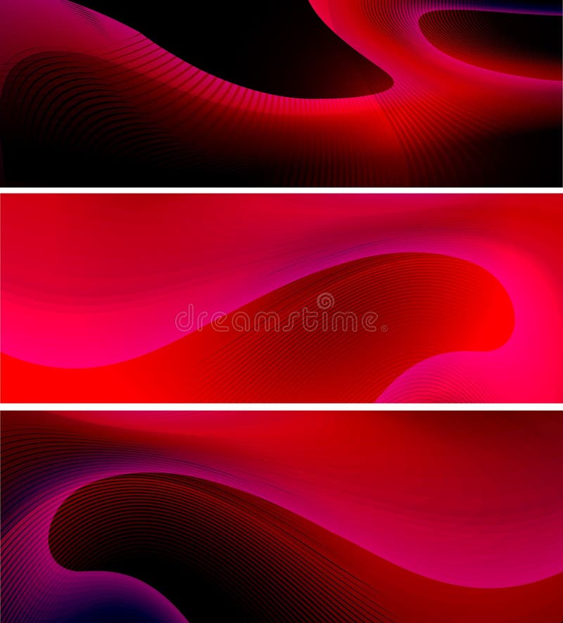 Abstract Red Curvy Lines Background Stock Illustration - Illustration ...