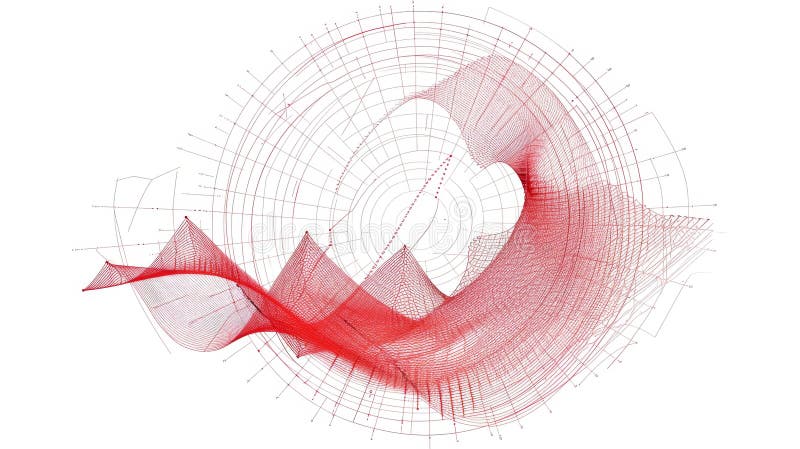 Abstract Red Data Visualization Circular Grid Design Stock Photos - Free & Royalty-Free Stock ...