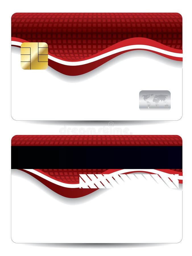 Abstract Red Design Credit Card Stock Vector - Illustration of bank ...