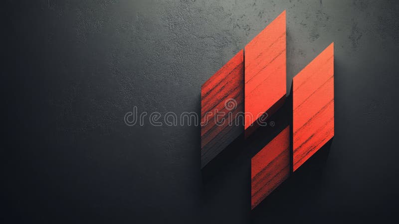Abstract Red Diamond Shapes on a Dark Background Stock Illustration ...