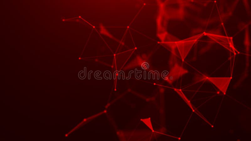 Abstract Red Digital Background. Big Data Visualization. Science ...
