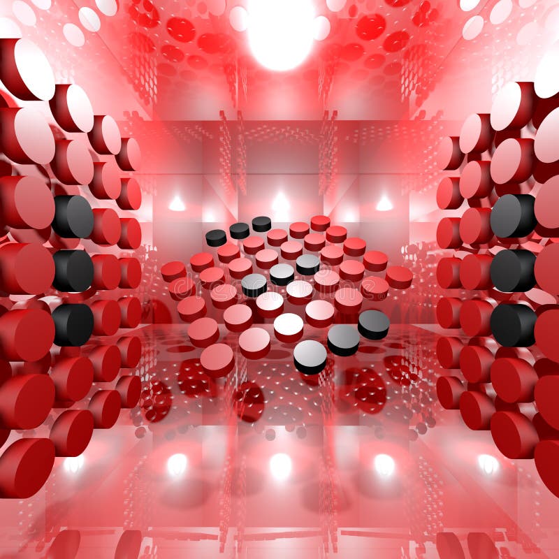 Red Digital Interior Room stock illustration. Illustration of ...