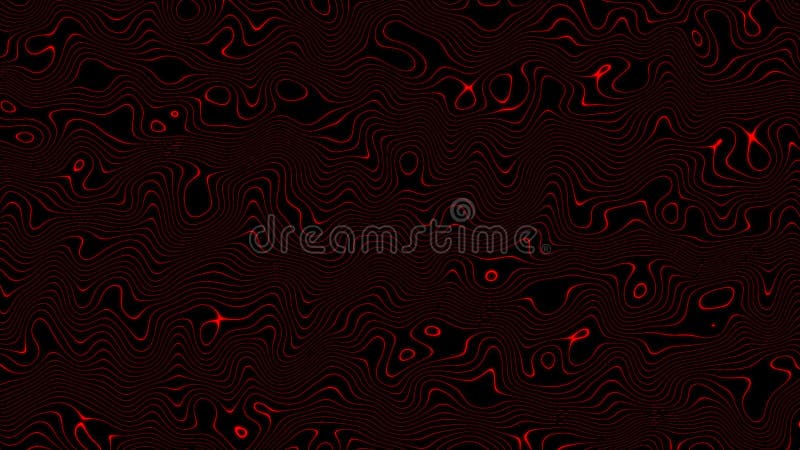 Abstract Red Dots Wave Background. Technology Big Dot Data Background ...