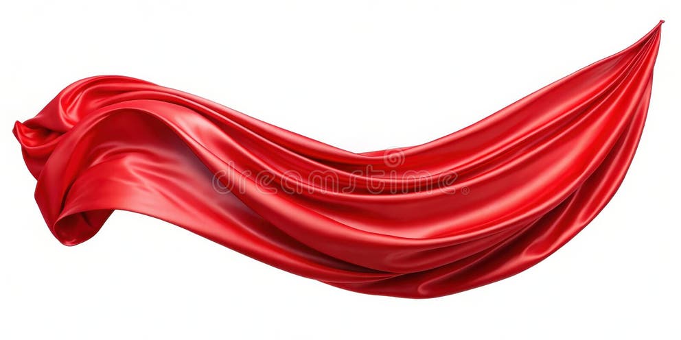 Abstract Red Drape Elegant Flowing Fabric for Design Elements ...