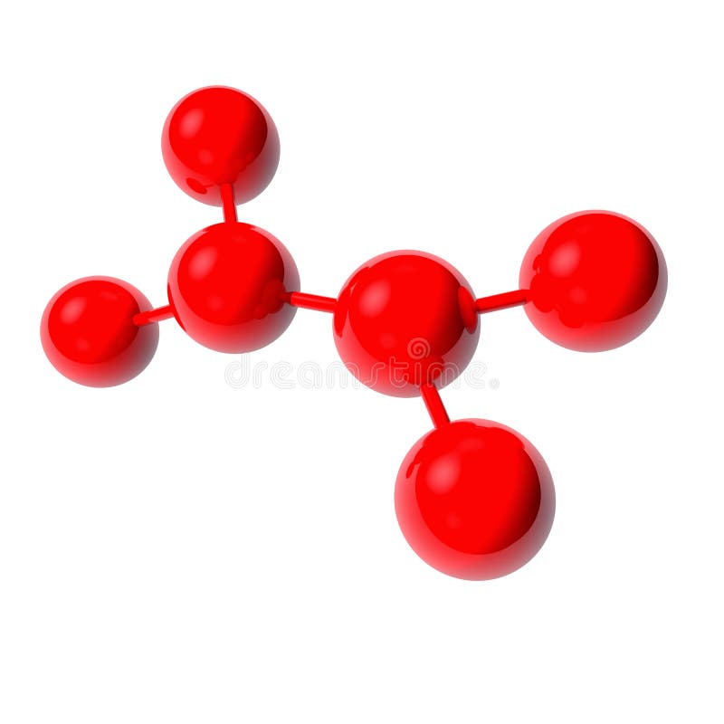 Abstract Molecule or Atom Red and Bule for Science or Medical Black ...