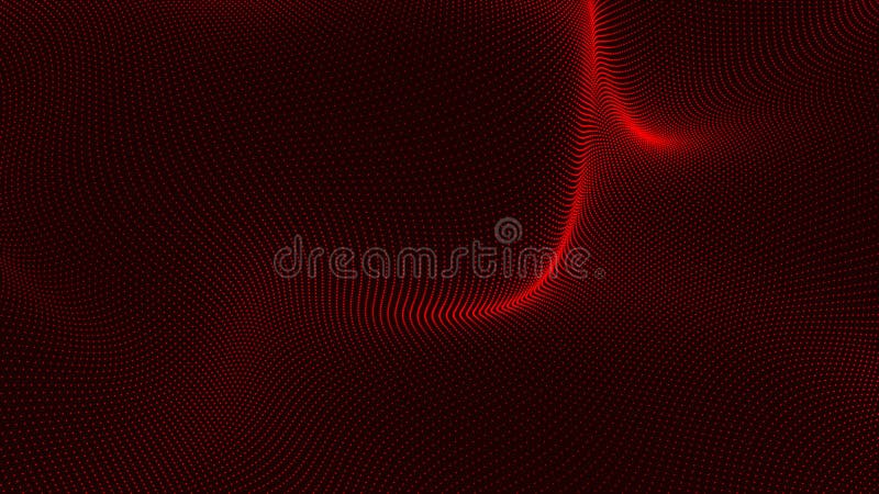 Abstract Red Dynamic Wavy Line Dotted Texture. Modern Futuristic Simple ...