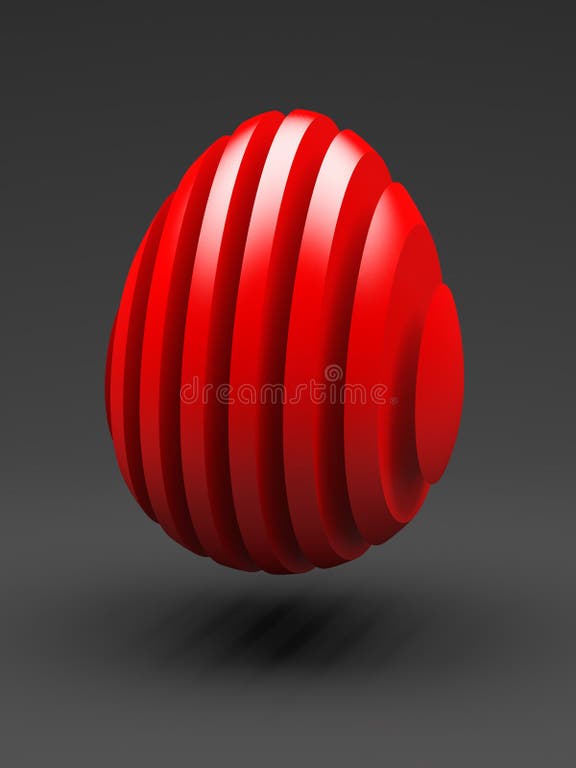 Abstract Egg Shape Design 3d Illustration Stock Illustration ...